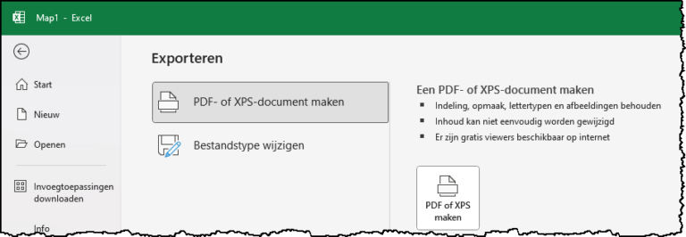 PDF maken van een Excel-bestand - Toels-PC